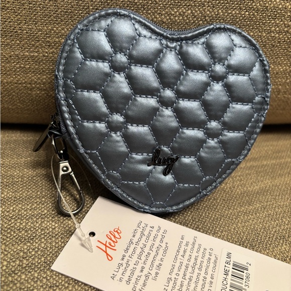 lug | Accessories | Lug Heart Pouch Metallic Blue Moon Nwt | Poshmark
